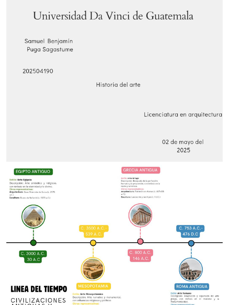 Historia Del Arte Linea de Tiempo Samuel Puga | PDF