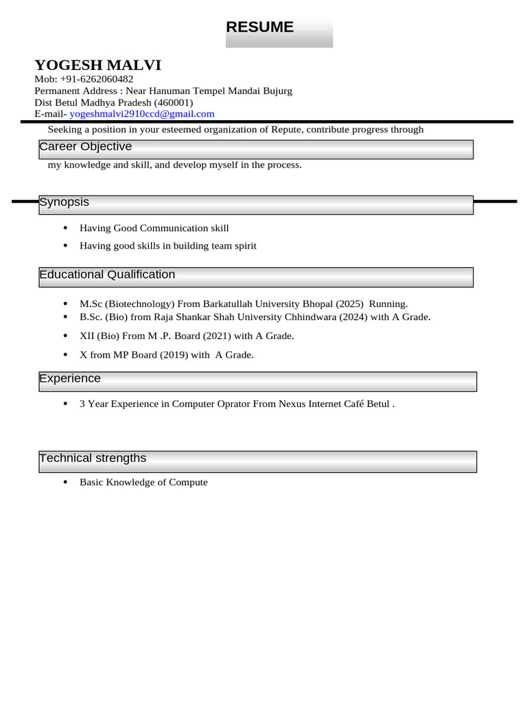 Vicky Resume | PDF