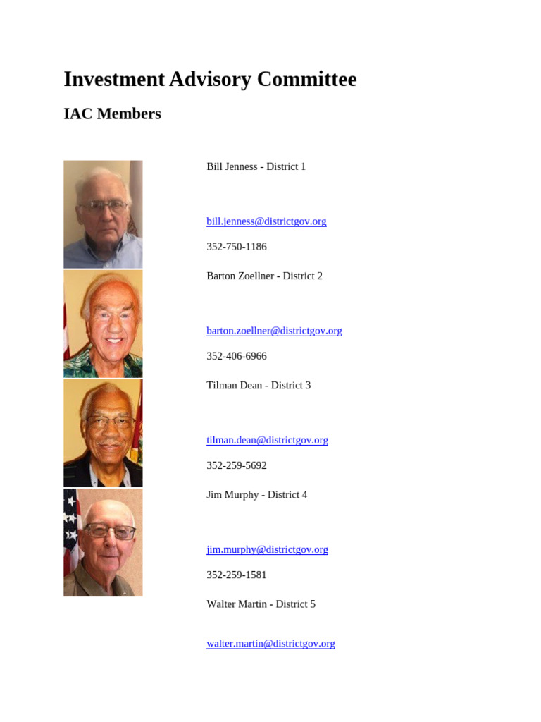 Investment Advisory Committee | PDF