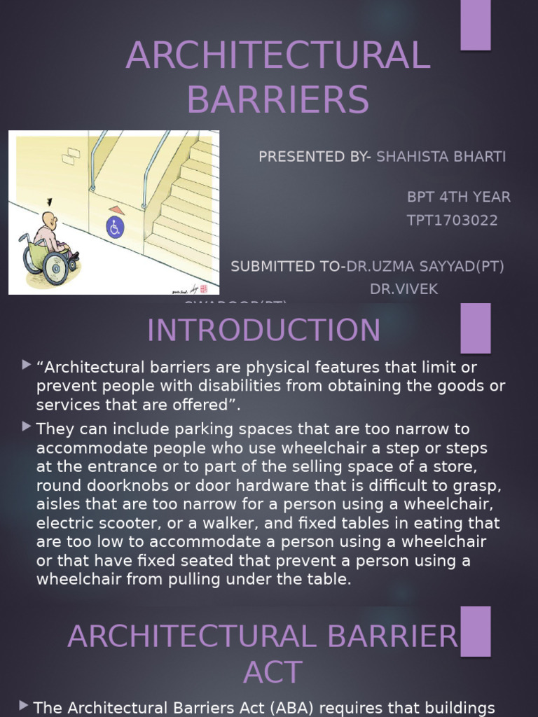 Understanding Architectural Barriers | PDF | Stairs