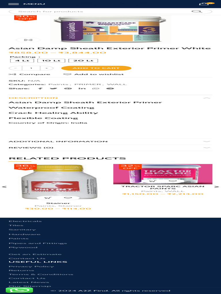 Asian Damp Sheath Exterior Primer White - A2Z Find | PDF