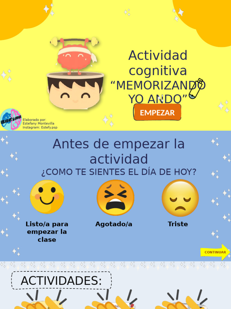 Actividad Cognitiva 2 - Memoria y Atención | PDF | Cognición