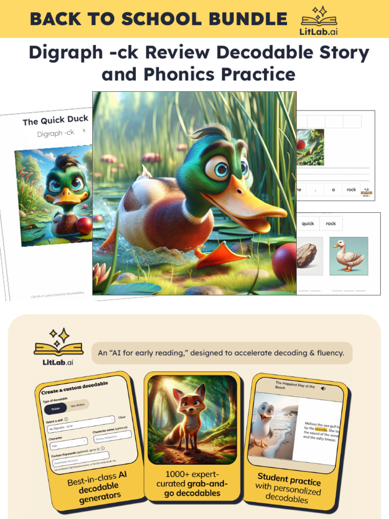 Digraph - CK Review Decodable Story and Phonics Practice: Litlab - Ai ...