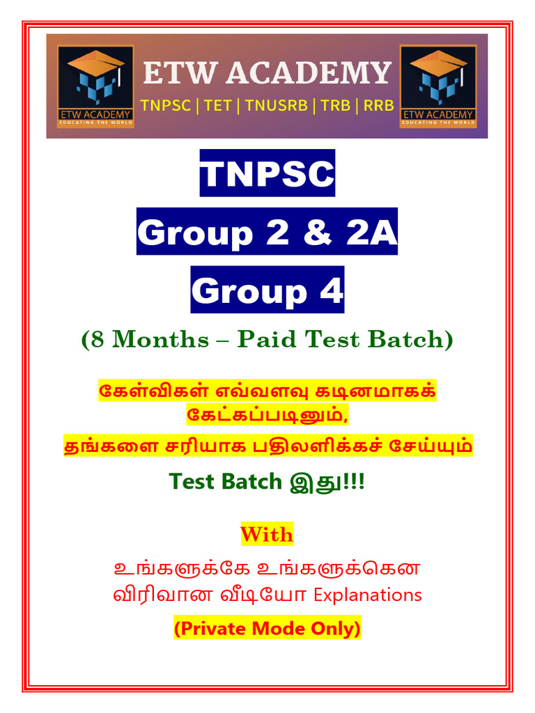 Schedule - Paid Batch 2022 - 23 - ETW Academy | PDF