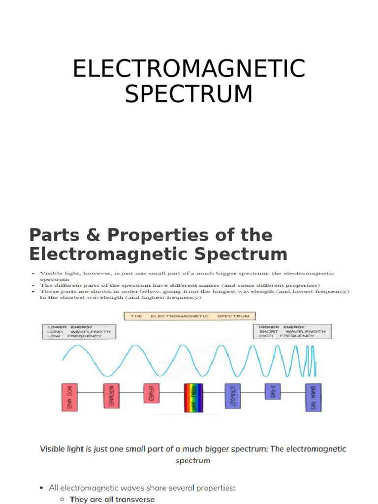 Electromagnetic Spectrum | PDF | Radio | Radio Wave