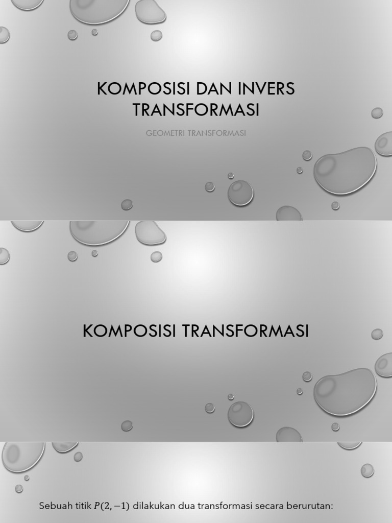 Komposisi Dan Invers Transformasi | PDF