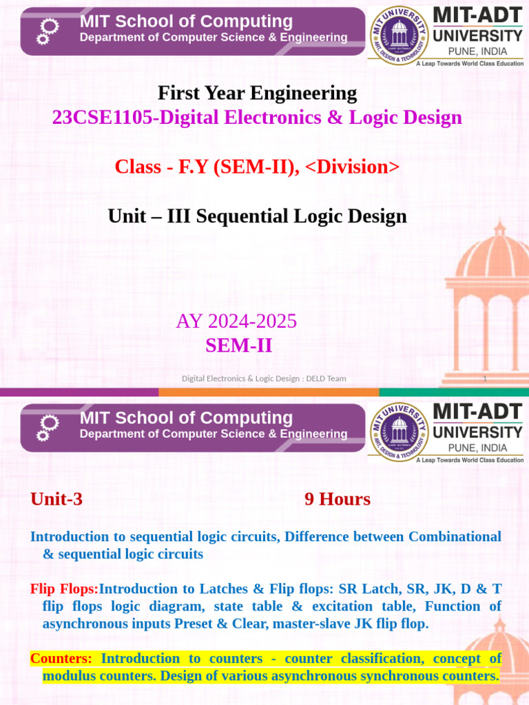 Unit III Part 2 Sequential Logic Design (Counters) | PDF | Electrical Engineering | Computing