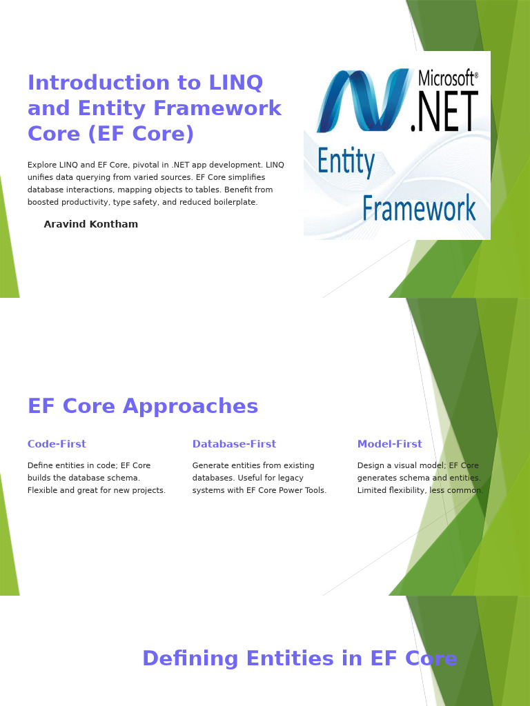 Introduction To LINQ and Entity Framework Core EF Core | PDF | Language Integrated Query | Databases