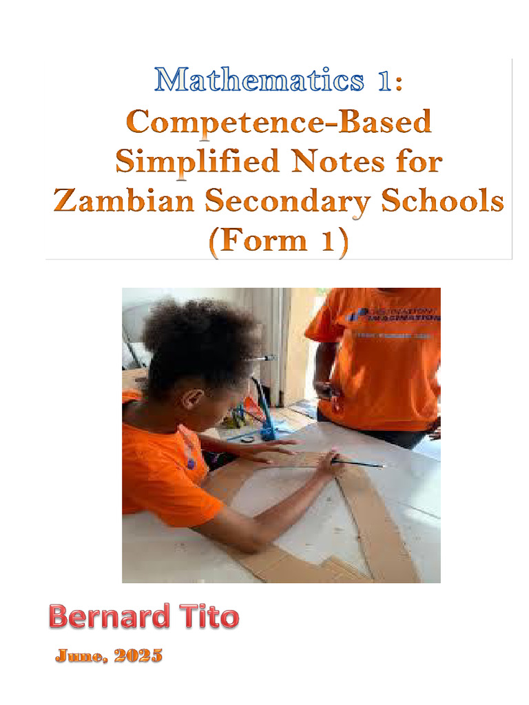 Mathematics 1-Competence-Based Simplified Notes For Zambian Secondary ...