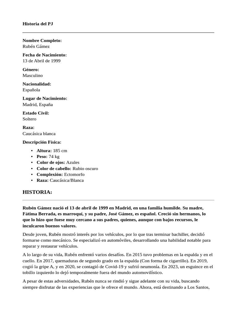 Ruben Gamez | PDF | Temor