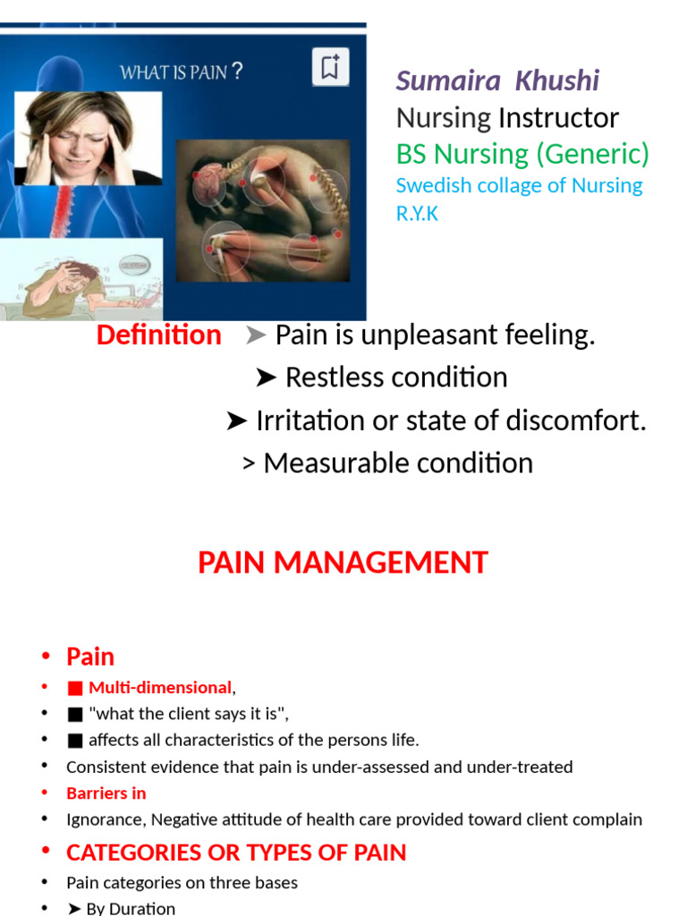 Unit #9 Pain Management | PDF | Pain | Pain Management