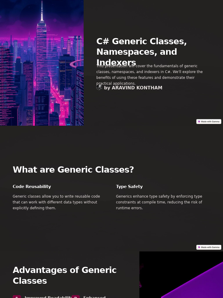 C Generic Classes Namespaces and Indexers | PDF | Class (Computer Programming) | C Sharp ...