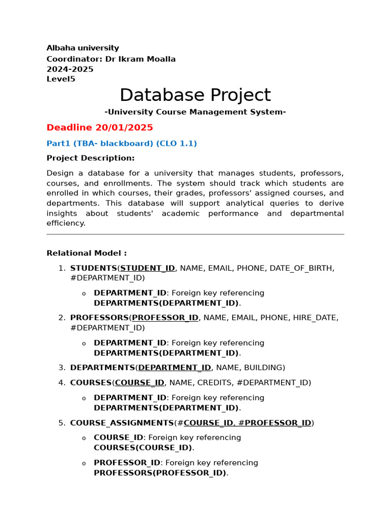 Database Project Description v2 Student | PDF | Relational Model | Computing