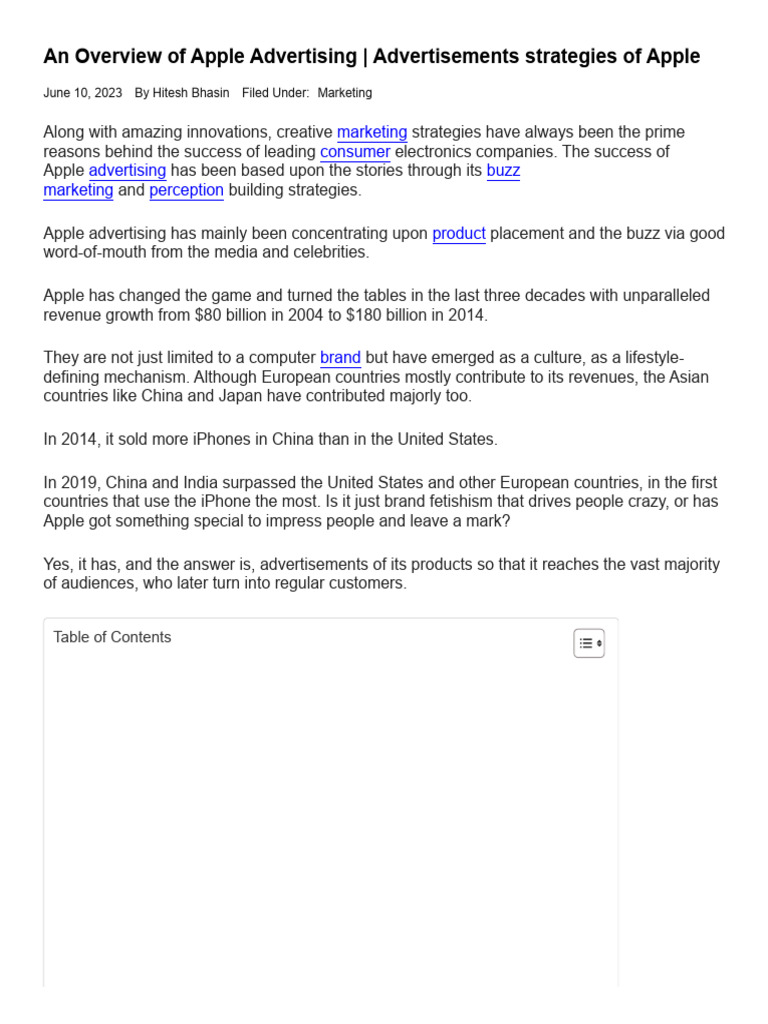 An Overview of Apple Advertising - Advertisements Strategies of Apple ...
