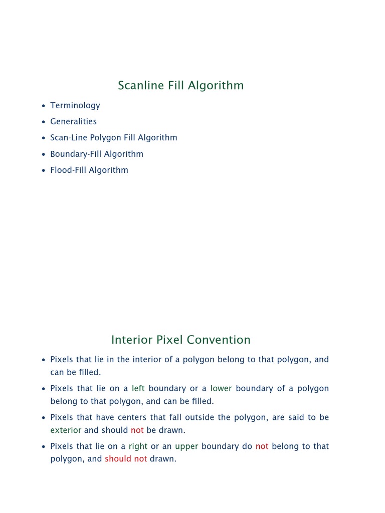 Scan Line Fill | PDF | Computer Programming | Areas Of Computer Science