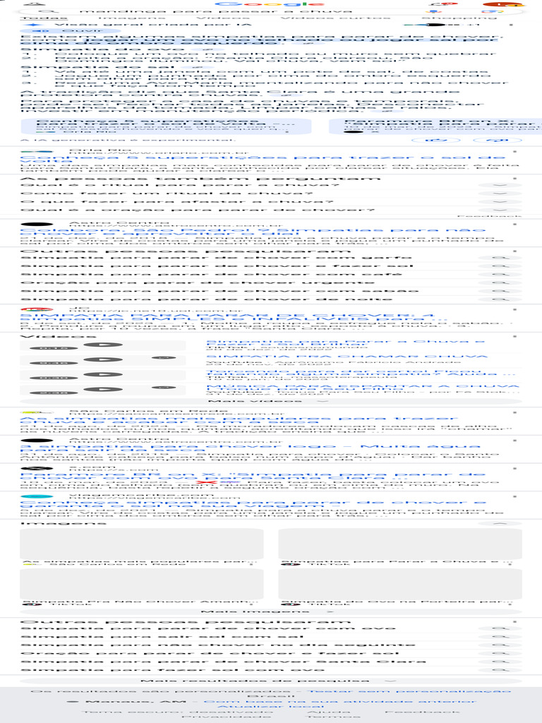 Mandinga para Passar A Chuva - Pesquisa Google | PDF