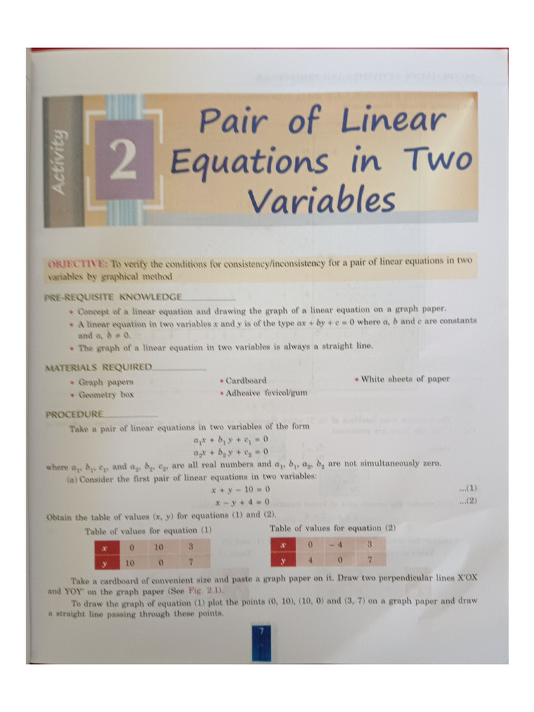 Lab Manual Activities Class 10 | PDF