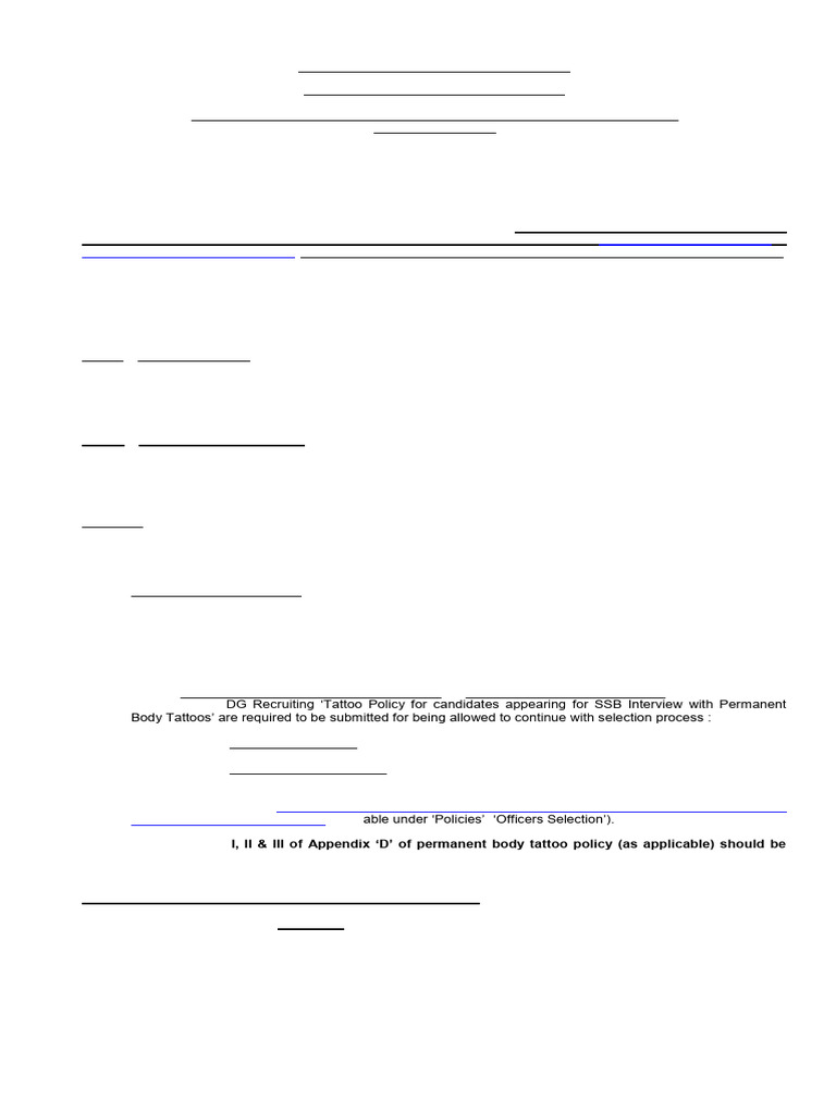 SSB Interview Call Letter - NDA 2023 | PDF | Identity Document