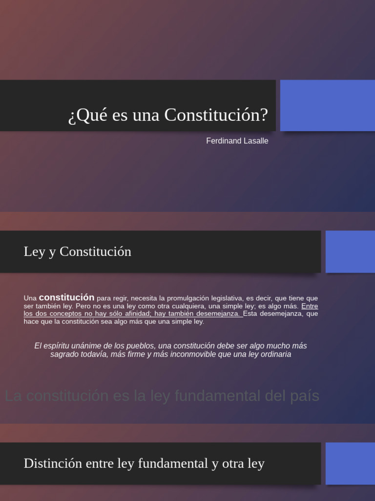 Qué Es Una Constitución Presentación | PDF | Constitución | Nobleza