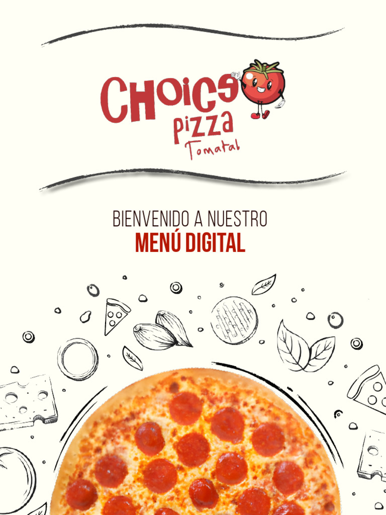 1 Menú Digital Pizza Choice Tomatal | PDF | Salchicha | Alimentos