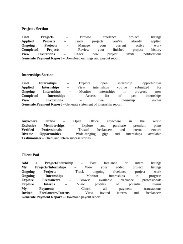 Projects Section | PDF