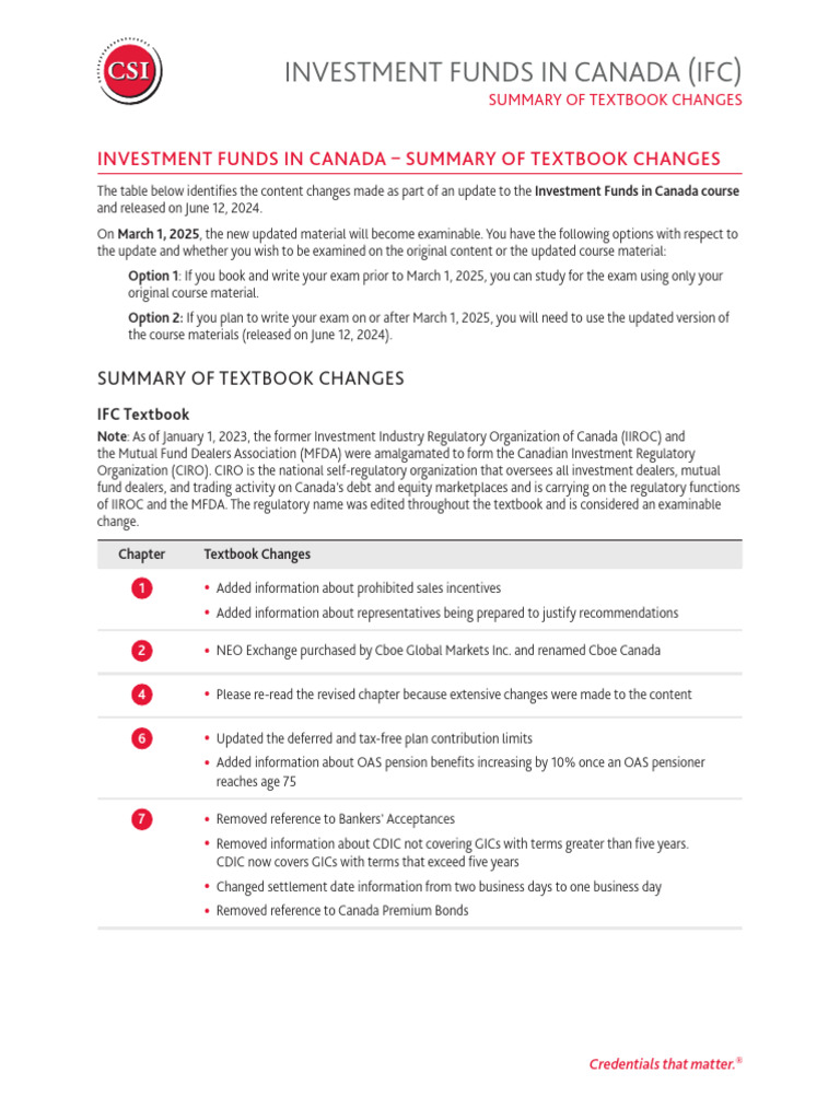 Investment Funds in Canada Textbook Update | PDF | Investing ...