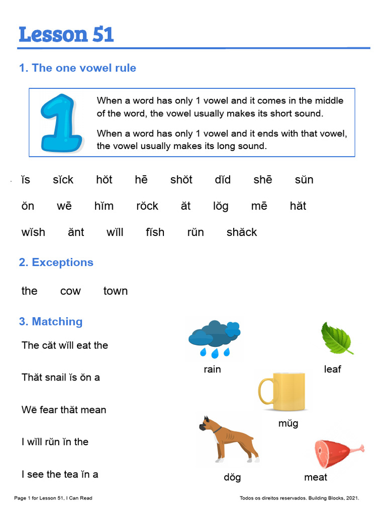 Activities+ +lesson+51+ +I+Can+Read | PDF