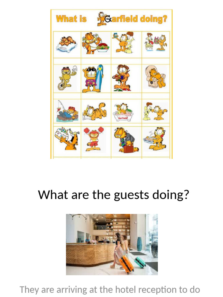 What Are They Doing - Present Continuous | PDF