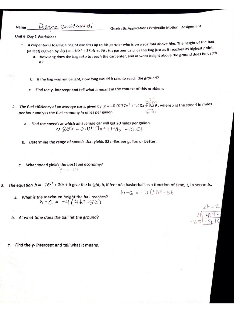 Ball Throwing Word Problems | PDF