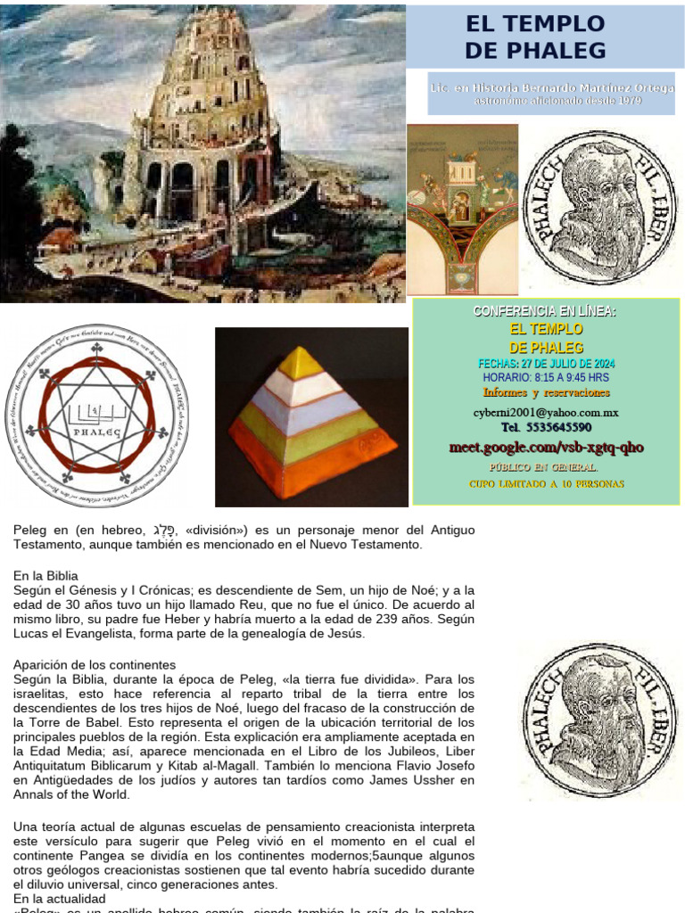 Conferencia sobre el Templo de Phaleg | PDF
