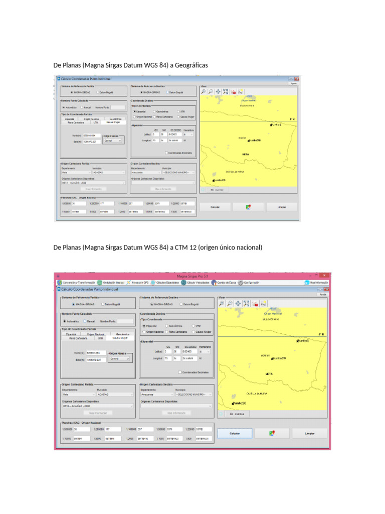Transformacion de Coordenadas para Proyectos ECP | PDF