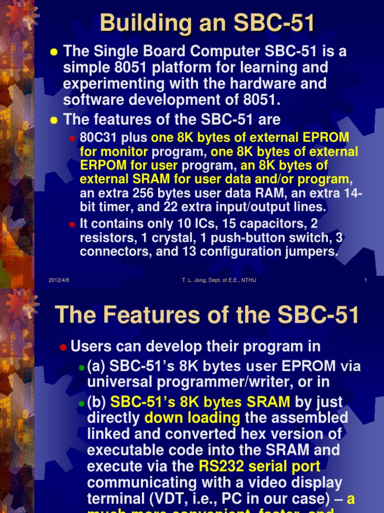 8051 Building An Sbc51 | PDF | Random Access Memory | Input/Output