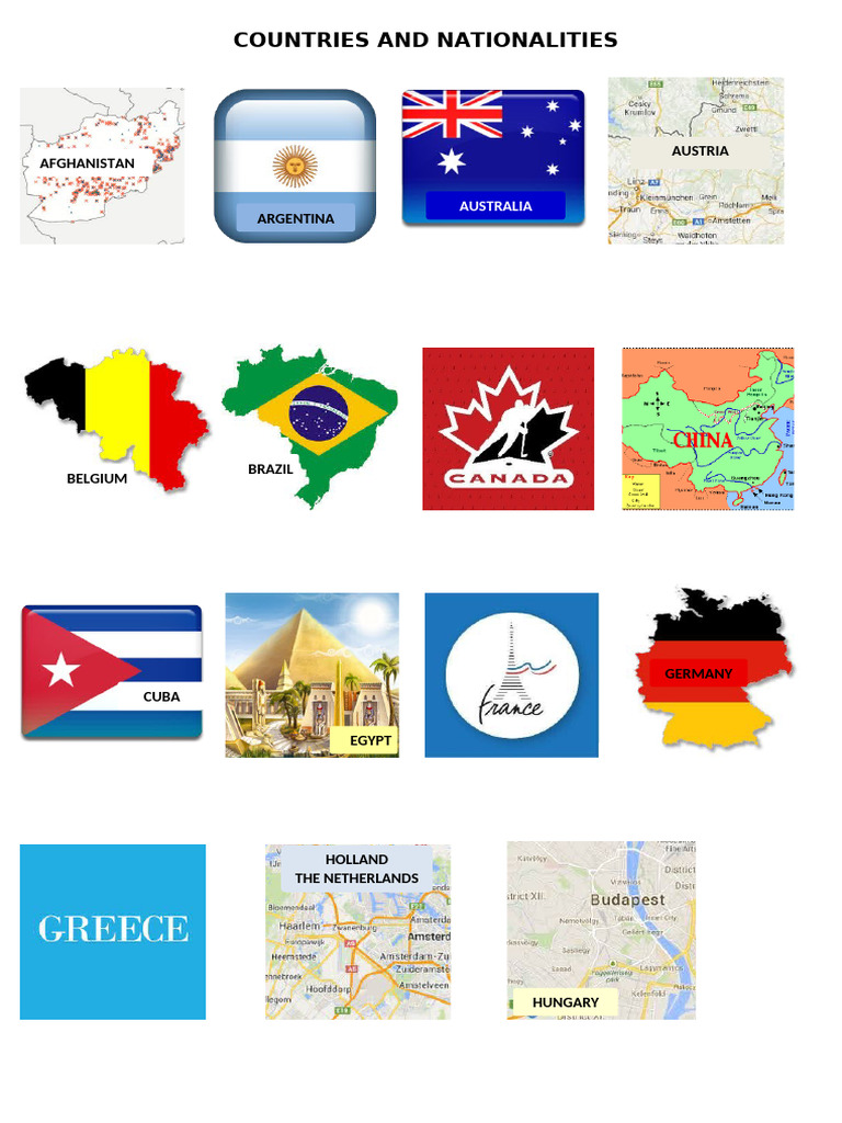 Countries and Nationalities | PDF