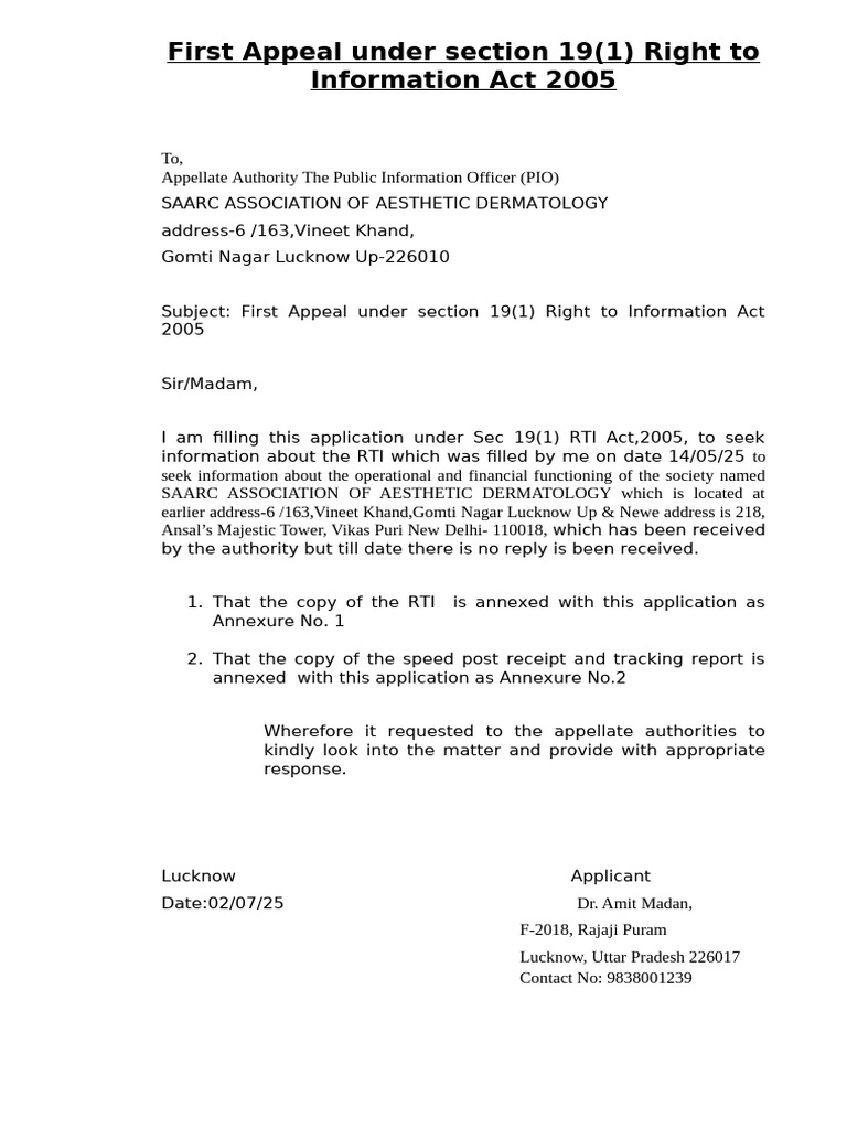 First Appeal | PDF