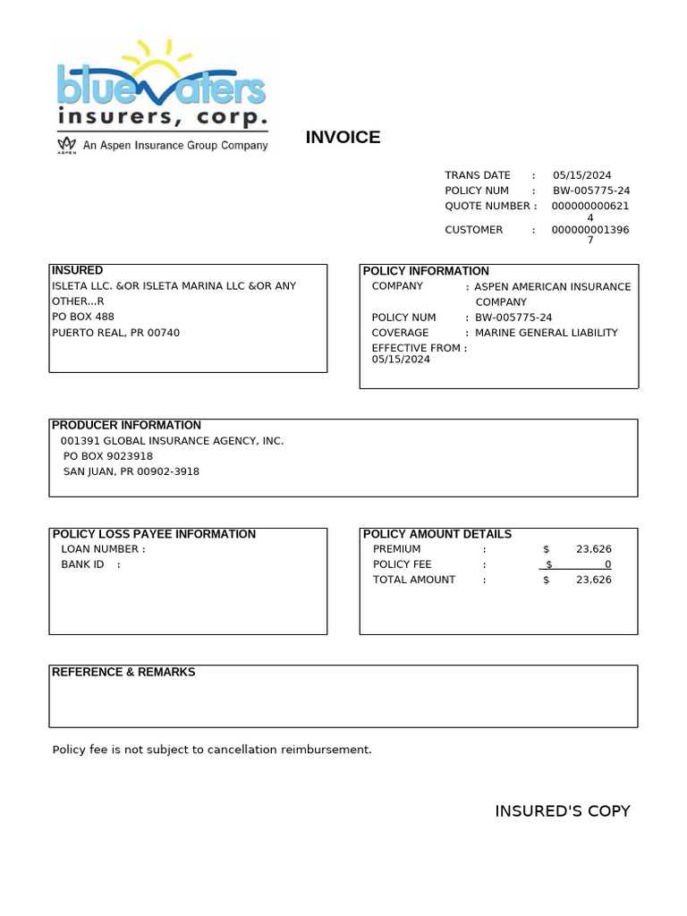 Blue Waters Textos | PDF | Insurance | Liability Insurance