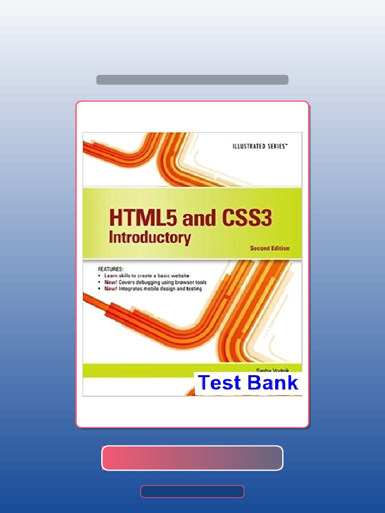 HTML5 and CSS3 Illustrated Introductory 2nd Edition Vodnik PDF Download | PDF | Multiple Choice