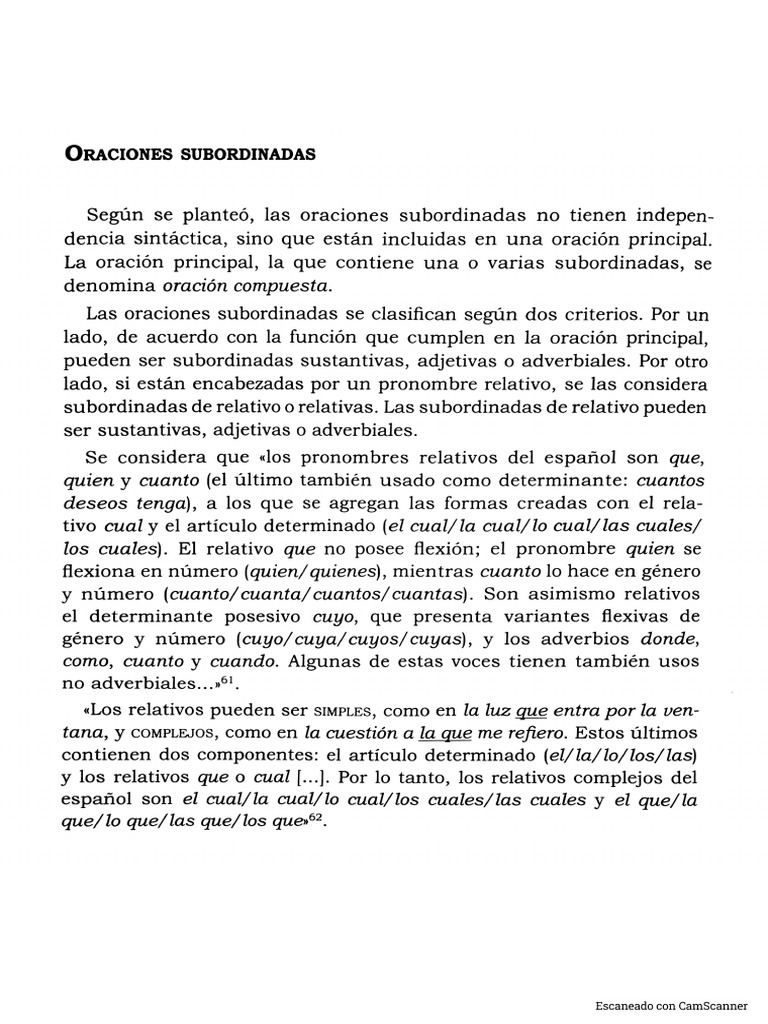 Coordinadas y Subordinadas Adjetivas | PDF
