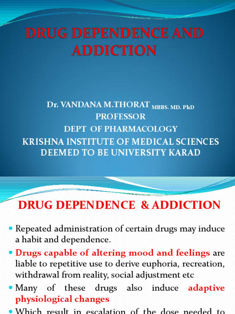 Understanding Drug Dependence and Addiction | PDF | Substance ...