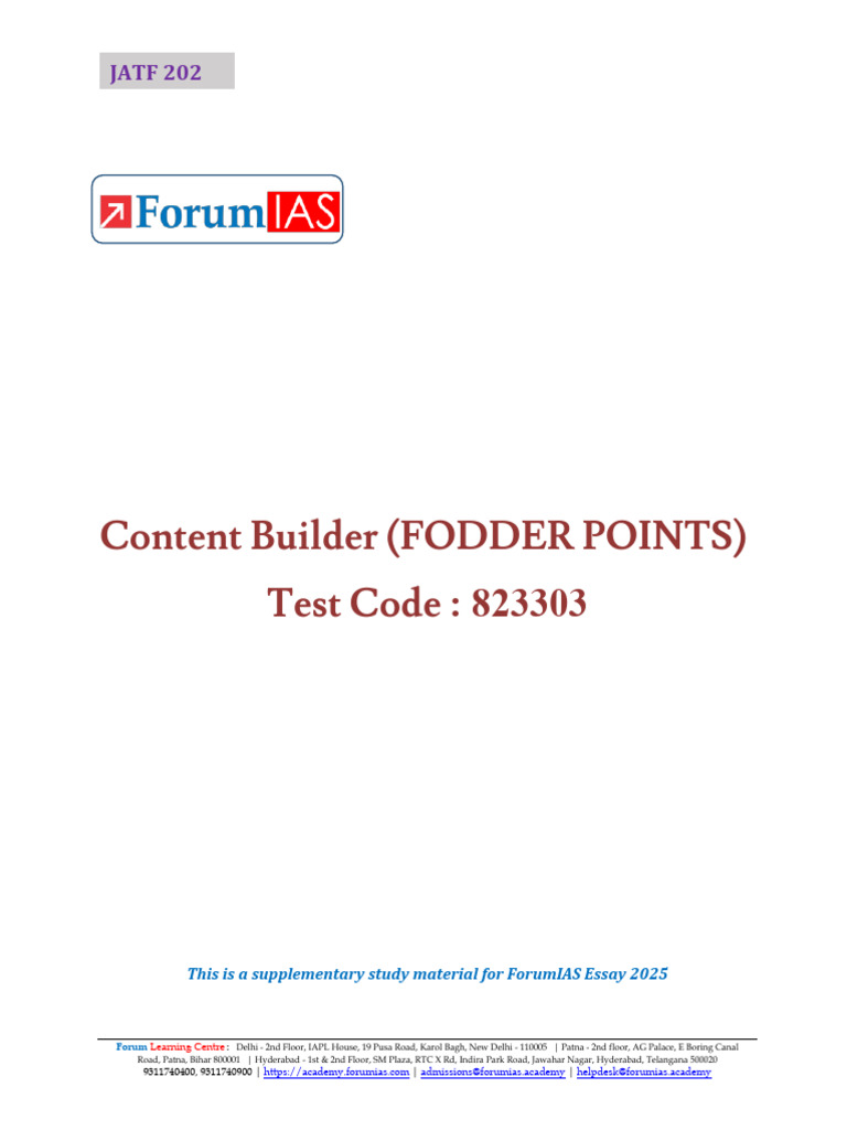JATF 2025 Essay Full Length Test 3 Sol | PDF | Fossil Fuels ...