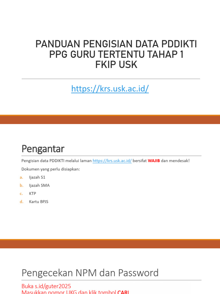 Pengisian Data PDDIKTI | PDF