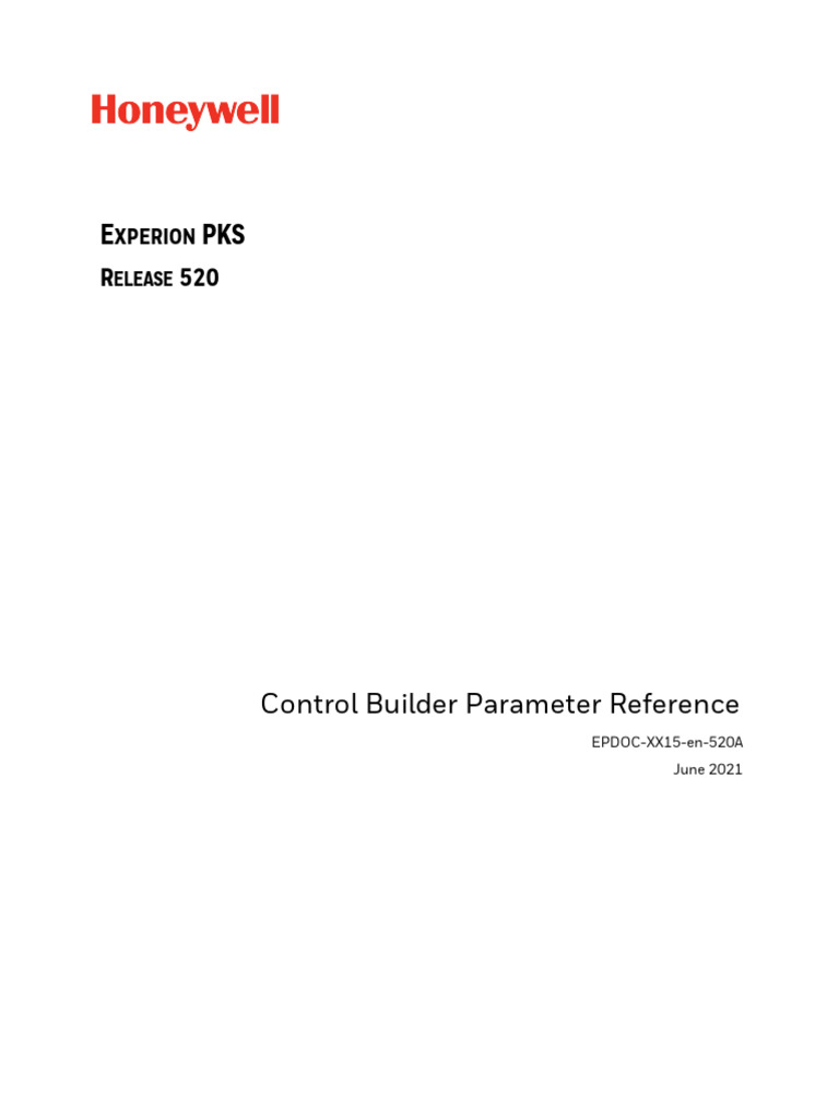 PMT Hps Control Builder Parameter Reference Epdoc Xx18 en 520a | PDF ...