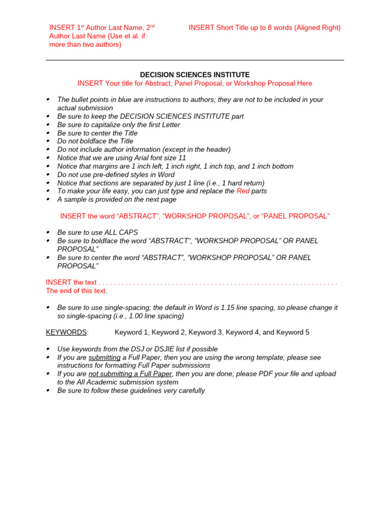 2018 DSI Annual Meeting Abstract Workshop or Panel Submission TEMPLATE ...