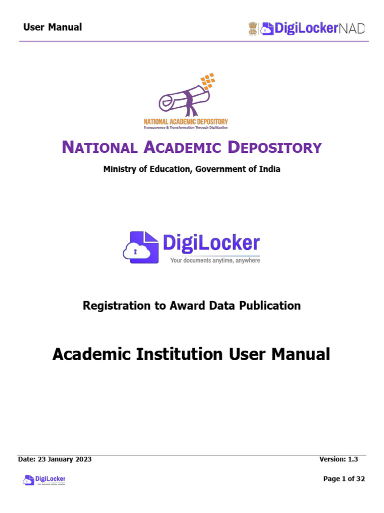 NAD DigiLocker User Registration Guide | PDF | Comma Separated Values ...