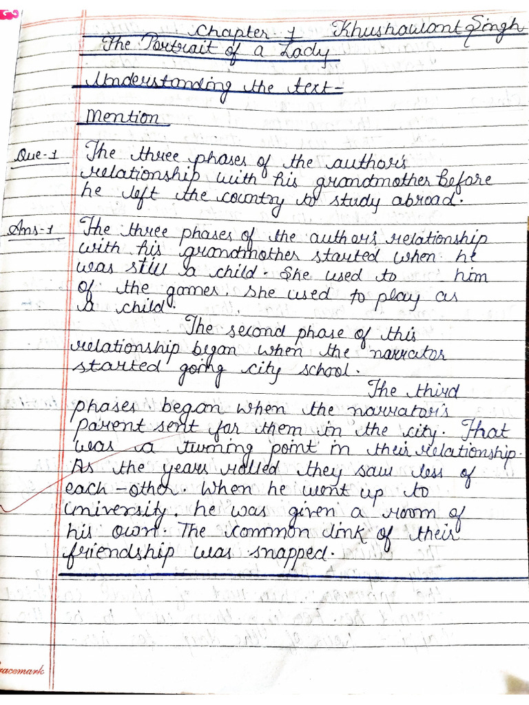 Prose Ch. 1 The Portrait of A Lady | PDF