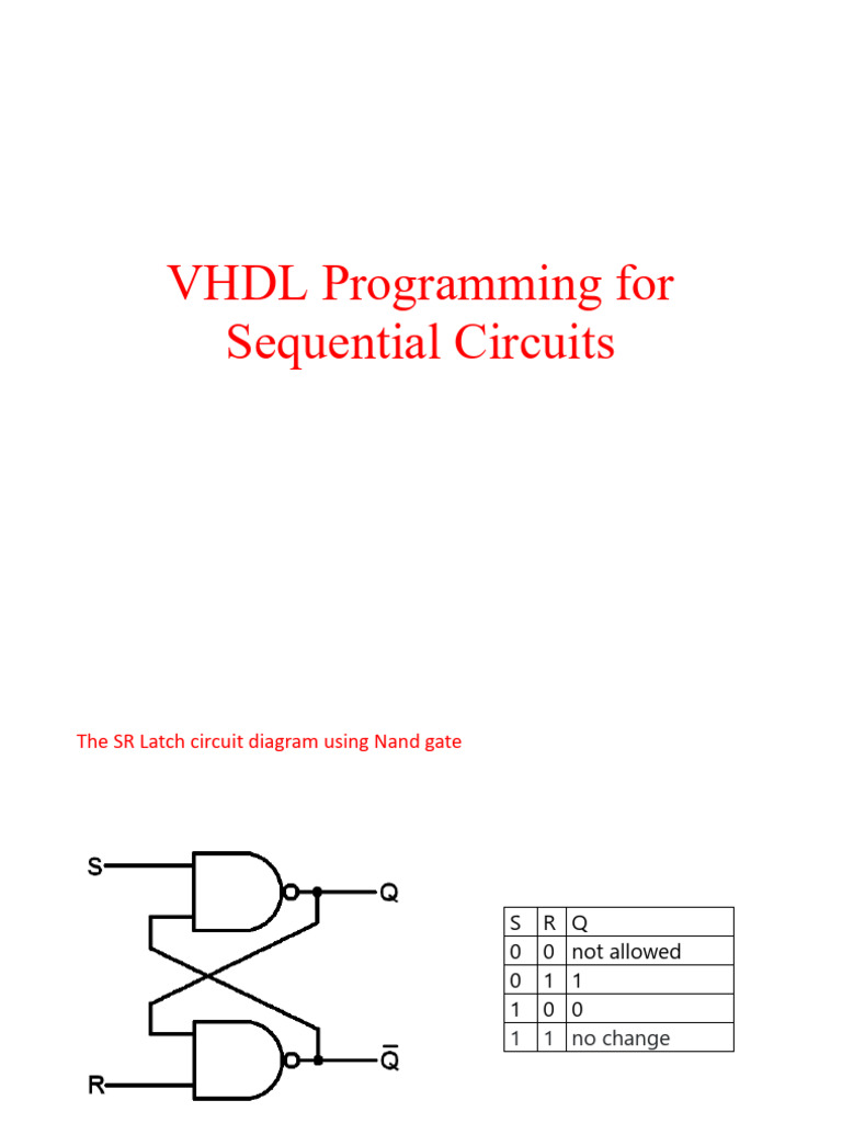 Lect. 9 VHDL Programming For Sequential Circuits | PDF | Vhdl | Electronics