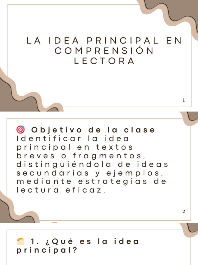 Identificación de la Idea Principal en Textos | PDF