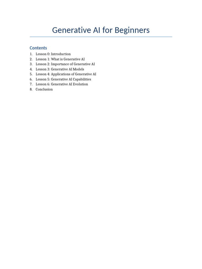 Generative AI Basics for Beginners | PDF | Artificial Intelligence ...