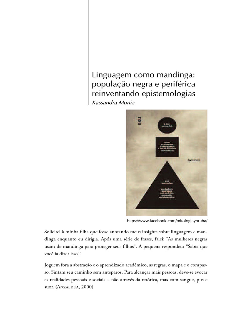 Linguagem e Mandinga na Periferia | PDF | Pensamento | Tempo