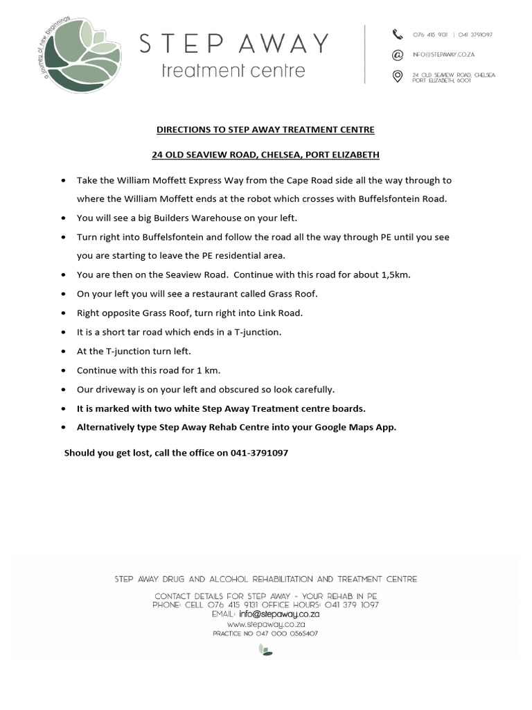Directions To Step Away 2025 | PDF