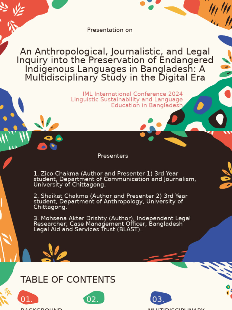 Zico and Shaikat Chakma PPT - IML Conference | PDF | Linguistics | Information And ...